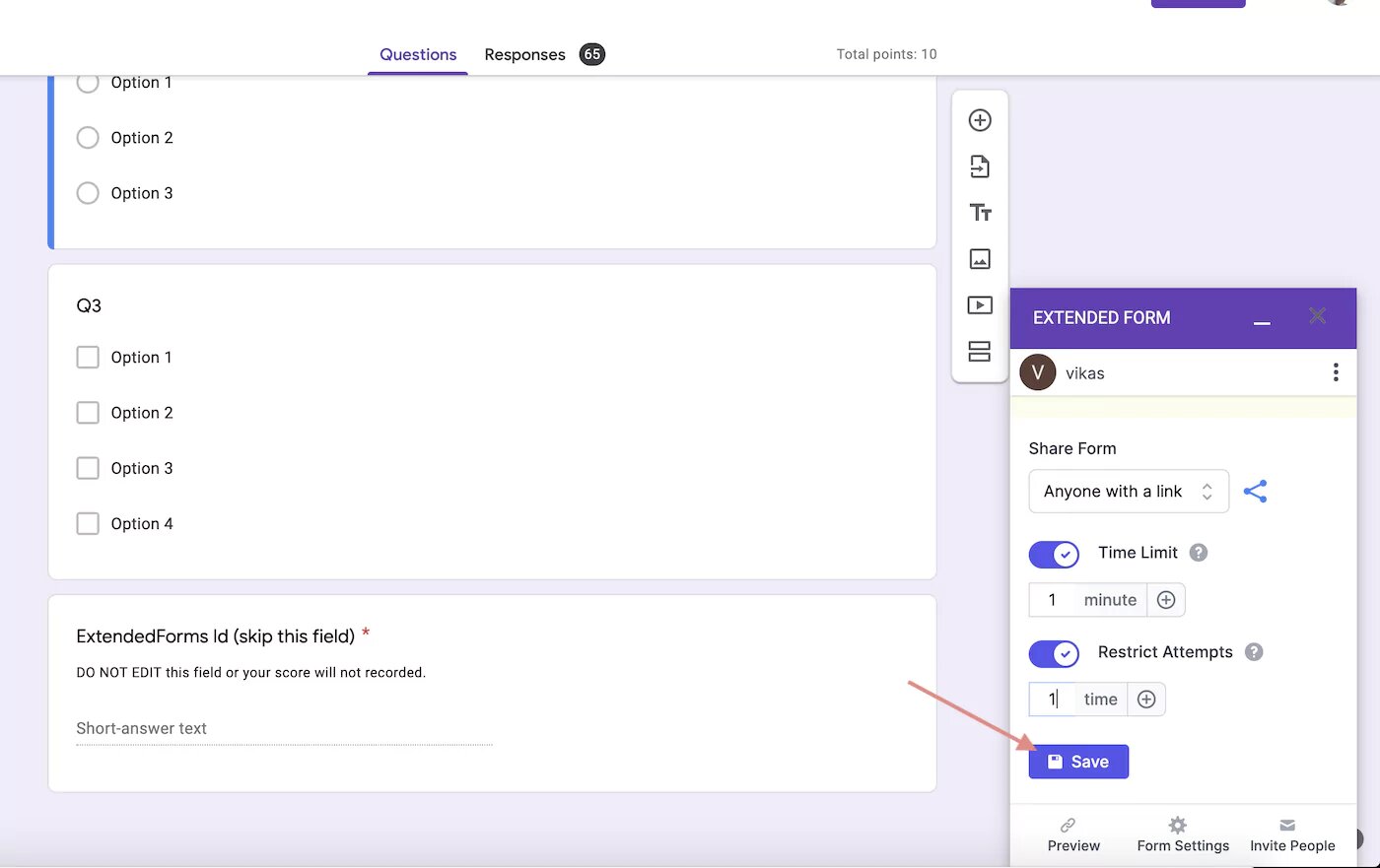 Response not being recorded – Documentation