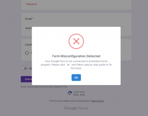 Form Misconfiguration Detected – Documentation