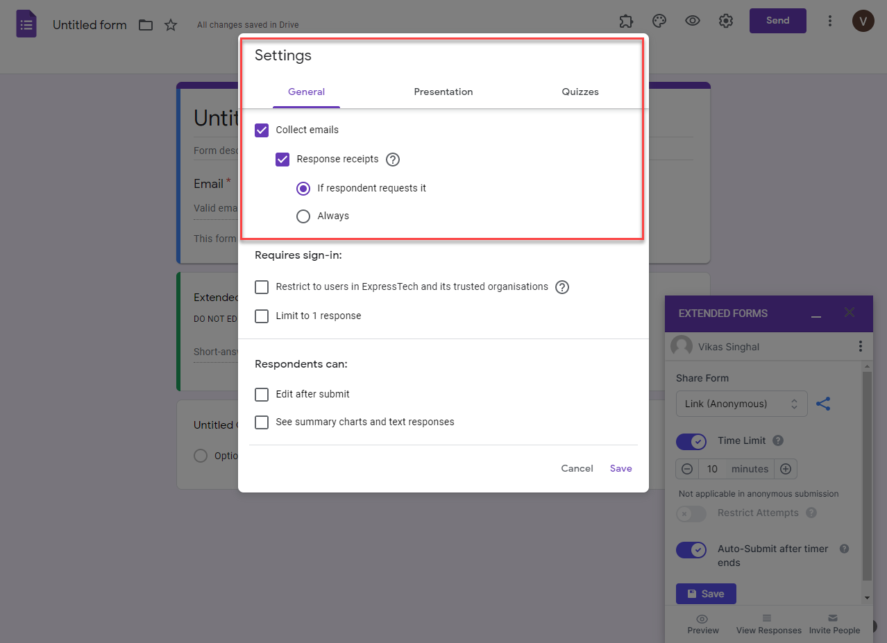 Documentation – Extended Forms