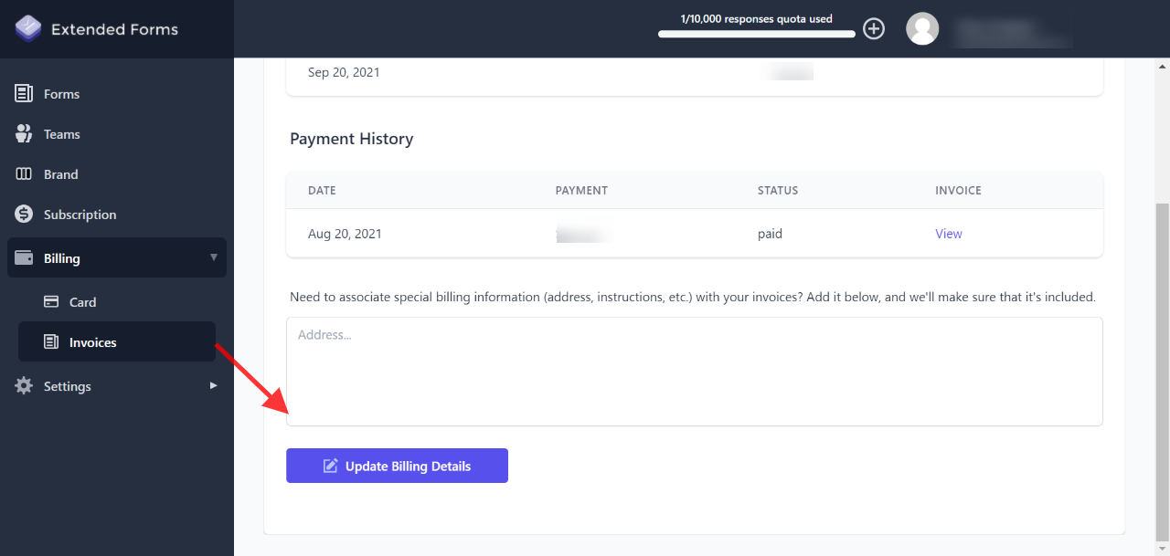 How to Manage Billing Info and Generate Invoices – Documentation