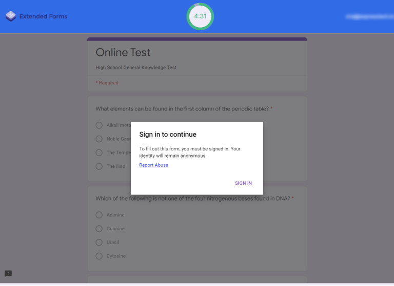 Documentation – Extended Forms