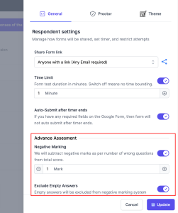 How to Add Negative Marking to Forms? – Documentation